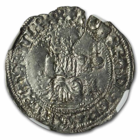 Buy Italy Napoli Silver Gigliato (1309-1343 AD) AU-58 NGC | APMEX