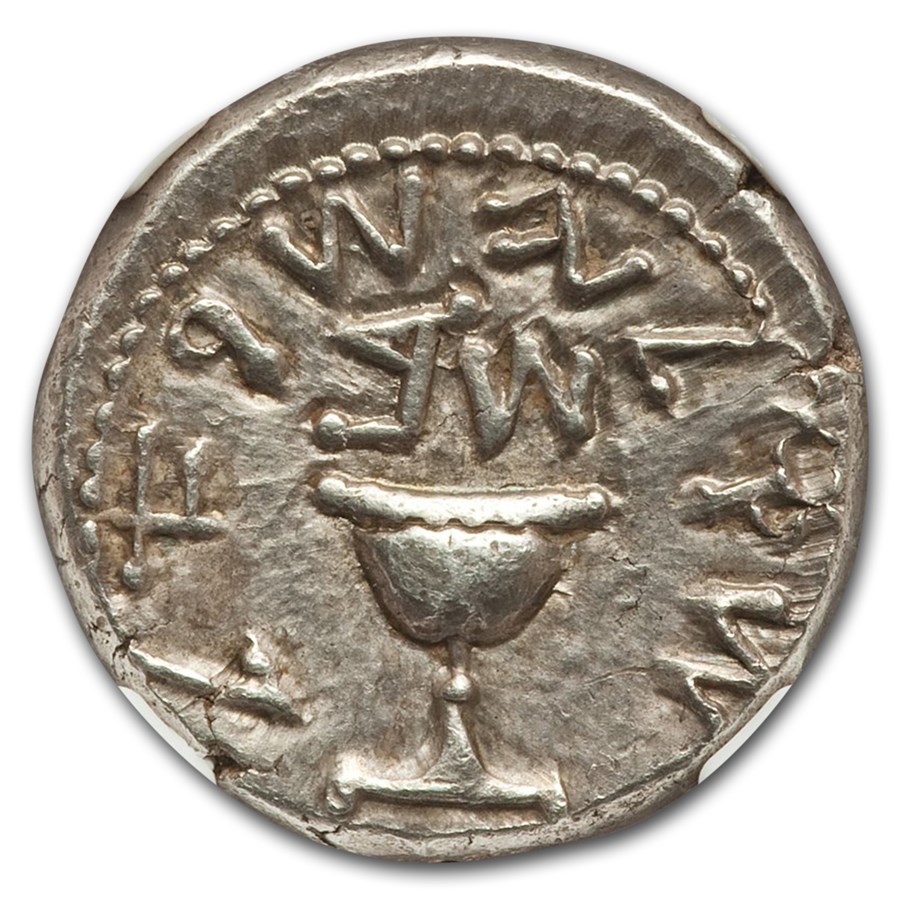 Buy Judaea AR Silver Shekel Jewish War (66-70 AD) AU NGC | APMEX