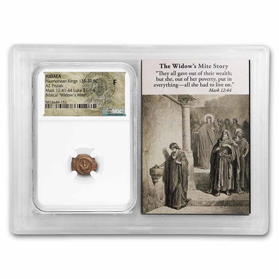 Buy Judaea Hasmonean Kings (135-37 BC) Widow's Mite Fine NGC (Vault ...