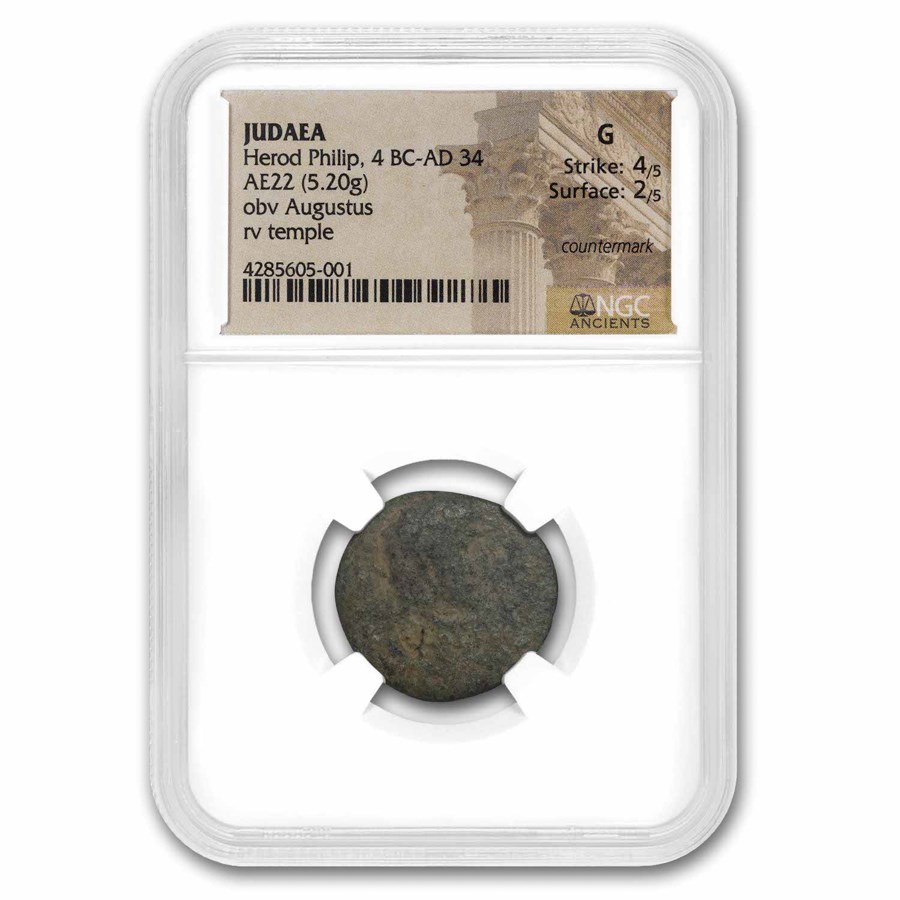 Judaea Herod I AE 22 (4 BC - 34 AD) Good NGC
