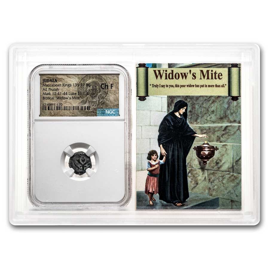 Judaea Maccabean Kings (135-37 BC) Widow's Mite Ch F NGC (Vault)