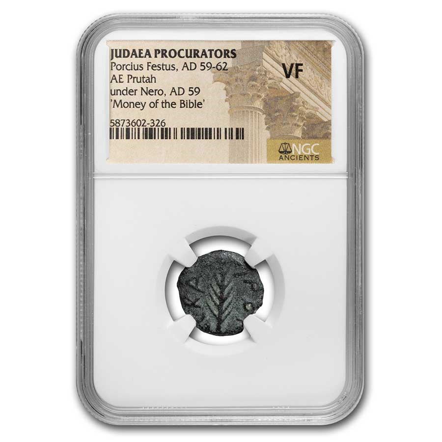 Buy Judaea Procurators AE Prutah Porcius Festus (59-62 AD) VF NGC | APMEX