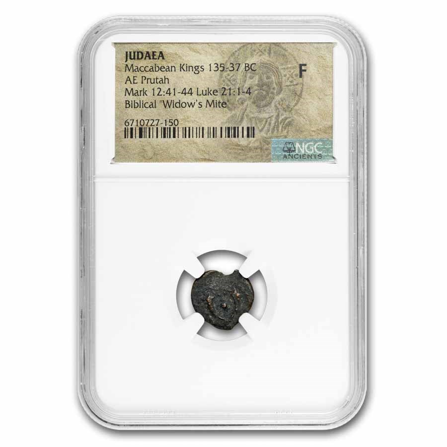Judaea Widow's Mite Maccabean Kings (135-37 BC) Fine NGC