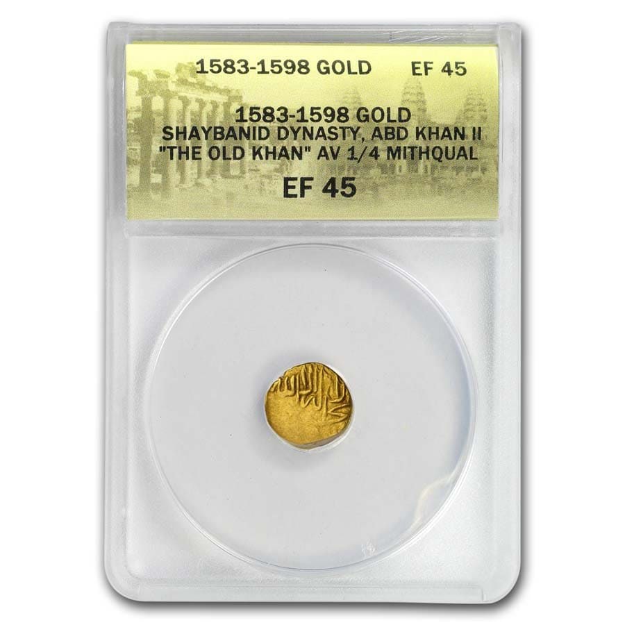Buy Khanate of Bukhara Gold 1/4 Mithqual (1583-1598 AD) XF-45 ANACS | APMEX