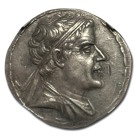 Kingdom of Bactria AR Tetradrachm (170-145 BC) CH XF NGC