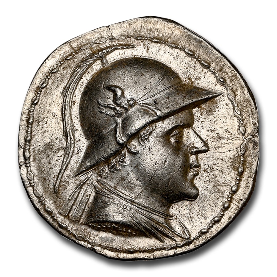 Kingdom of Bactria AR Tetradrachm (170-145 BC) MS NGC