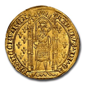 Buy Kingdom of France Gold Franc a Pied(1364-1380 AD) MS-65 NGC | APMEX