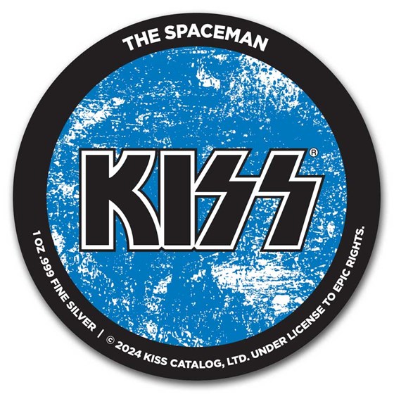 Buy KISS 1 oz Silver Colorized Blue Spaceman in TEP | APMEX