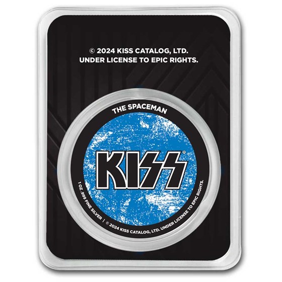 Buy KISS 1 oz Silver Colorized Blue Spaceman in TEP | APMEX