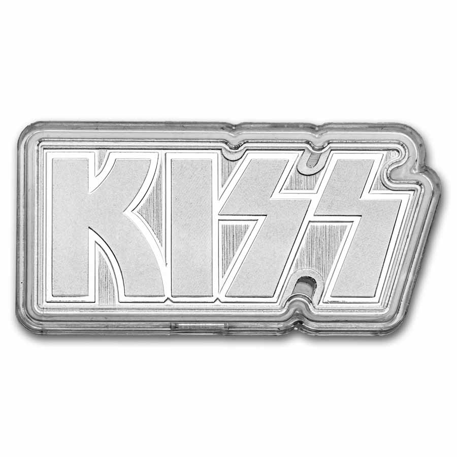 APMEX - KISS 1 oz Silver KISS Shaped Logo (Coin Only)