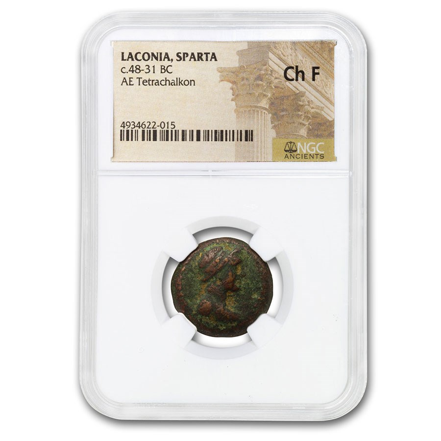 Buy Laconia, Sparta AE Tetrachalkon (48-31 BC) CH Fine NGC | APMEX