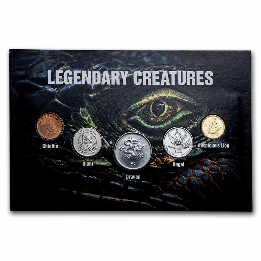 Buy Legendary Creature Coins from Around the World 5-Coin Set BU | APMEX