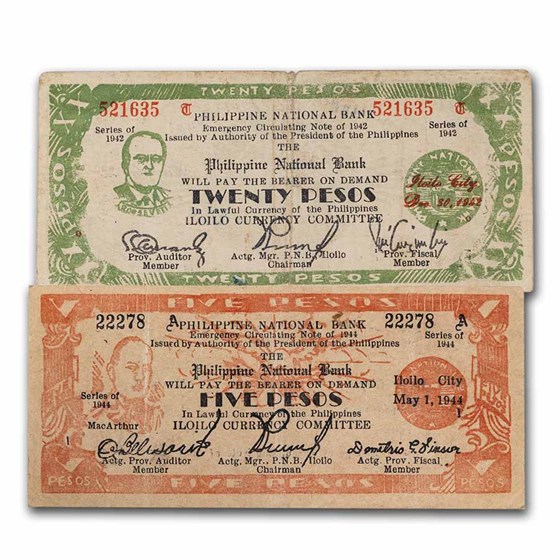 Buy Liberation of the Philippines Guerilla Currency 2-Note Set | APMEX