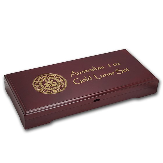 Buy Lunar Series 1 or 3 (1 oz Gold) 12 Coin Wood Presentation Box | APMEX