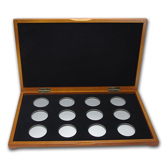 Buy Lunar Series I (1 oz Silver) 12 coin Wood Presentation Box | APMEX