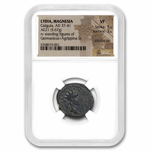 Buy Lydia,Magnesia AE21 Caligula (37-41 AD) Fine NGC (RPC 2454) | APMEX