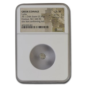 Lydia Silver AR 1/24 Croesus (561-546 BC) Ch XF NGC
