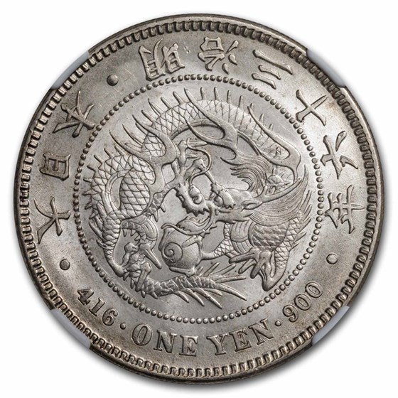 Buy M36 (1903) Japan 1 Yen Meiji Era MS-62 NGC | APMEX