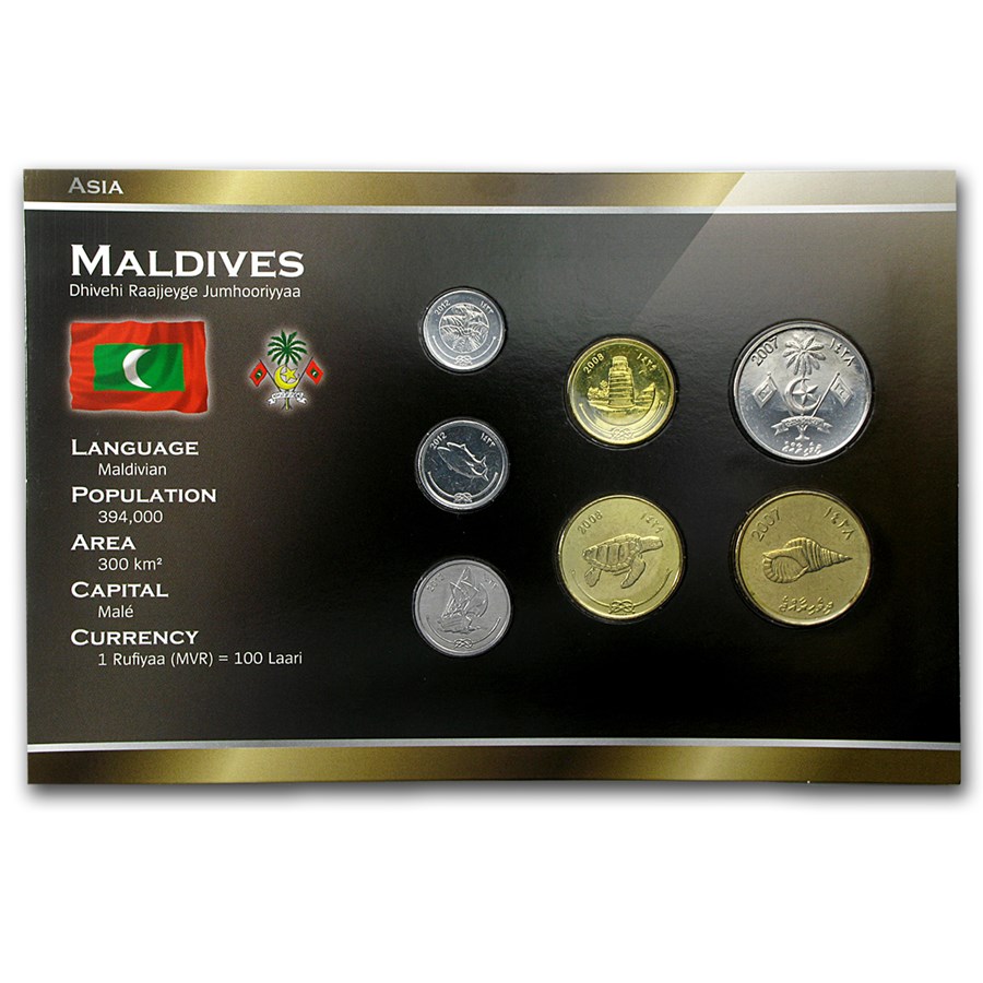 Buy Maldives 1 Laari-2 Rufiyaa Coin Set BU | APMEX