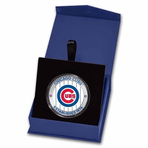 MLB Chicago Cubs 1 oz Silver Colorized Round (w/ Box)