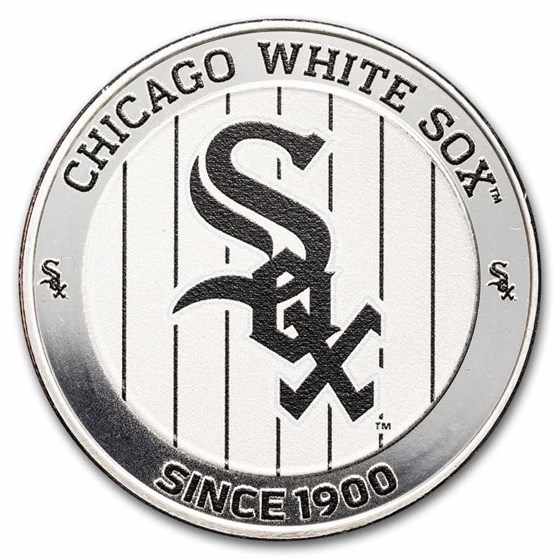 MLB Chicago White Sox 1 oz Silver Colorized Round (w/ Box)