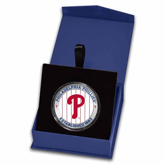 MLB Philadelphia Phillies 1 oz Silver Colorized Round (w/ Box)