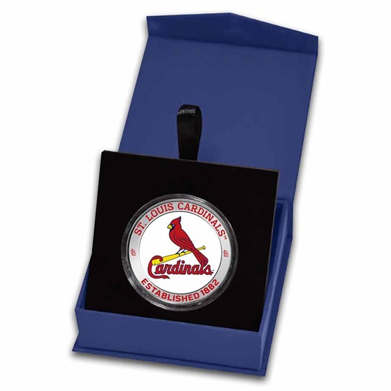 MLB St. Louis Cardinals 1 oz Silver Colorized Round (w/ Box)