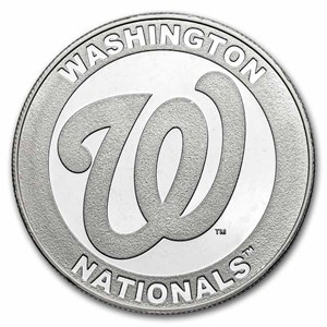 MLB Washington Nationals 1 oz Silver Round (w/Box)