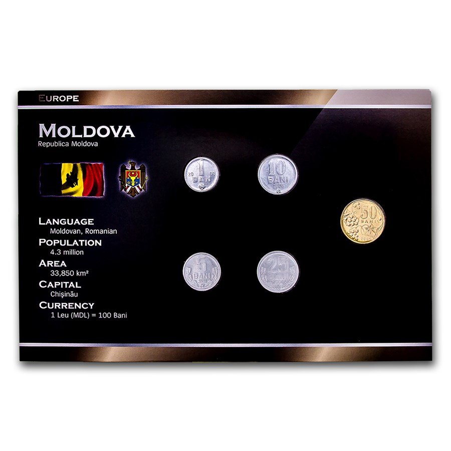 Buy Moldova 1-50 Bani 5-Coin Set BU | APMEX