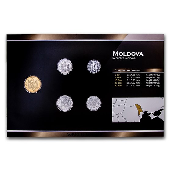 Buy Moldova 1-50 Bani 5-Coin Set BU | APMEX