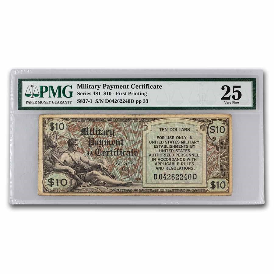Buy MPC Series 481 $10 VF-25 PMG | APMEX
