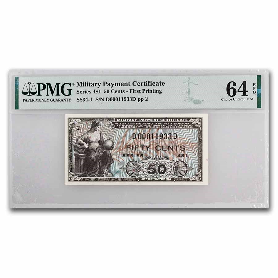 Buy MPC Series 481 50 Cents PMG 64 EPQ | APMEX