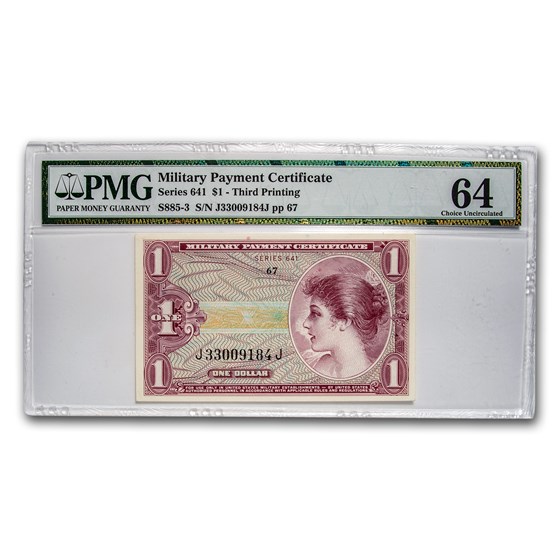 Buy MPC Series 641 $1.00 CU-64 PMG | APMEX