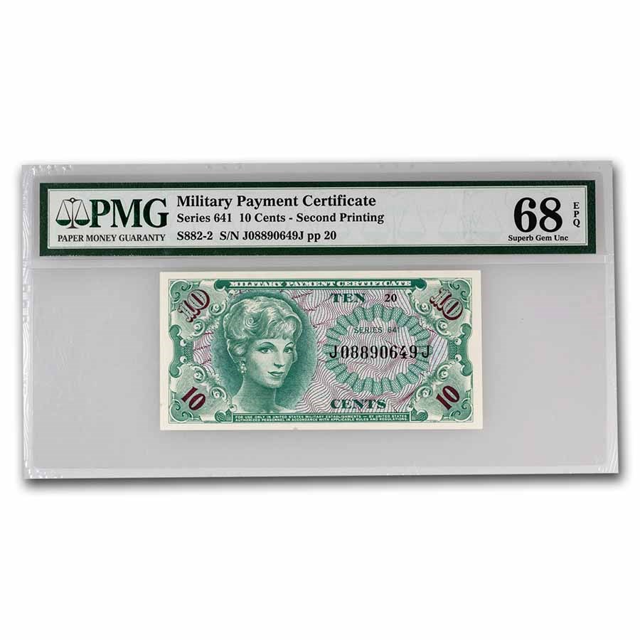 Buy MPC Series 641 10 Cents CU-68 EPQ PMG | APMEX