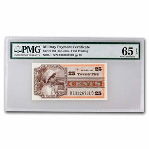 Buy MPC Series 661 .25 Cents - Gem CU-65 EPQ PMG | APMEX