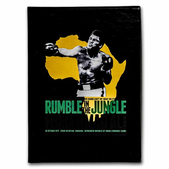 Muhammad Ali "Rumble In The Jungle" Silver Trading Card