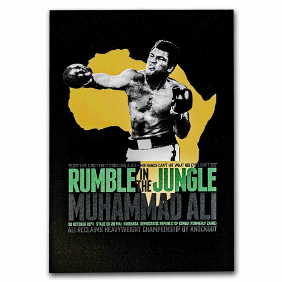 Muhammad Ali "Rumble In The Jungle" Silver Trading Card