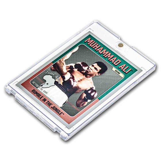Muhammad Ali "Rumble In The Jungle" Silver Trading Card