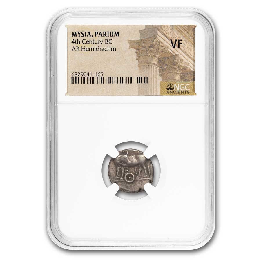 Mysia Parium AR Hemidrachm (c. 4th century BC) VF NGC