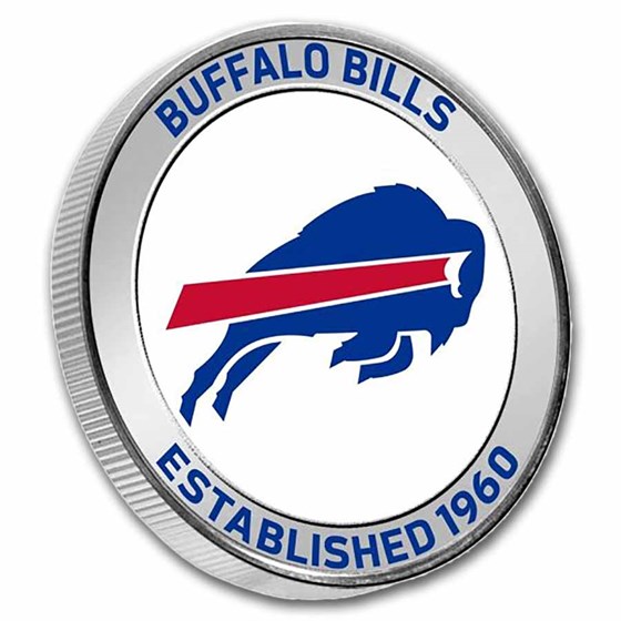 NFL Buffalo Bills 1 oz Silver Colorized Round (w/Box)