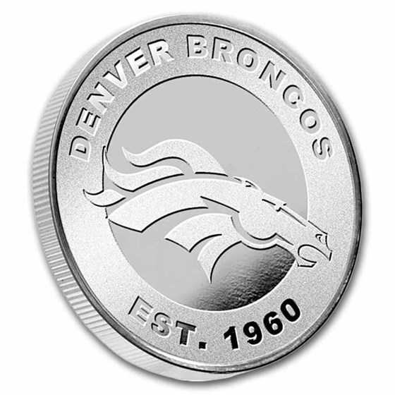 NFL Denver Broncos 1 oz Silver Round