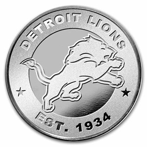 NFL Detroit Lions 1 oz Silver Round