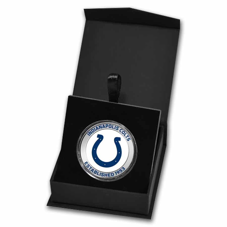 NFL Indianapolis Colts 1 oz Silver Colorized Round (w/Box)