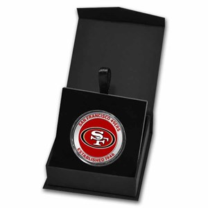 NFL San Francisco 49ers 1 oz Silver Colorized Round (w/Box)