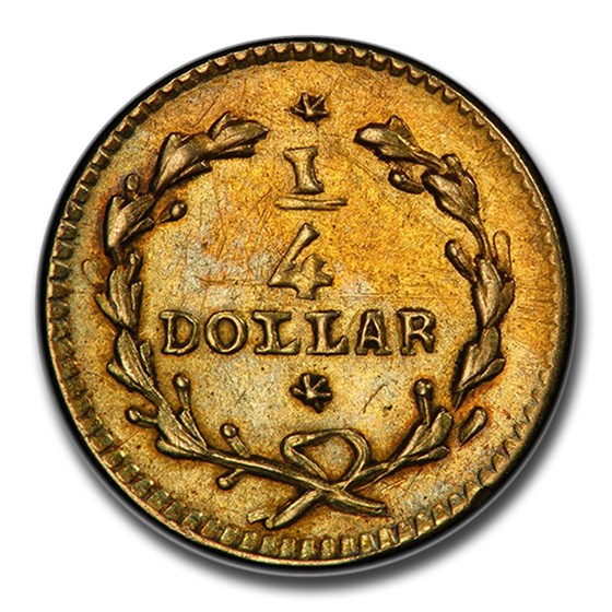 Buy (No Date) Liberty Round 25 Cent Gold AU-55 PCGS (BG-205) | APMEX