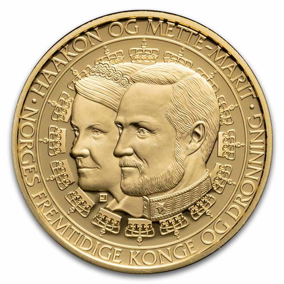 No Date Norway Proof Gold King Haakon & Queen Marit Medal