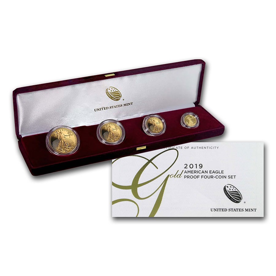 Buy OGP Box & COA - 2019 (W) 4-Coin Proof Gold American Eagle Set | APMEX