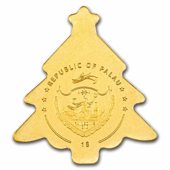 Buy Palau 1/2 gram Gold $1 Christmas Tree Shaped Coin | APMEX