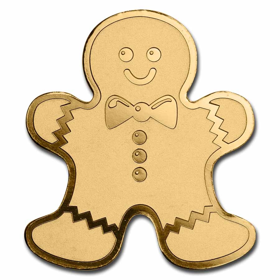 Buy Palau 1/2 gram Gold $1 Gingerbread Man Shaped Coin | APMEX