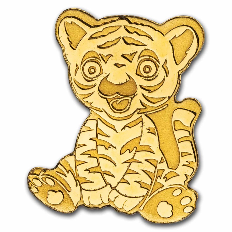Palau 1/2 gram Gold $1 Tiny Tiger (Coin Only)